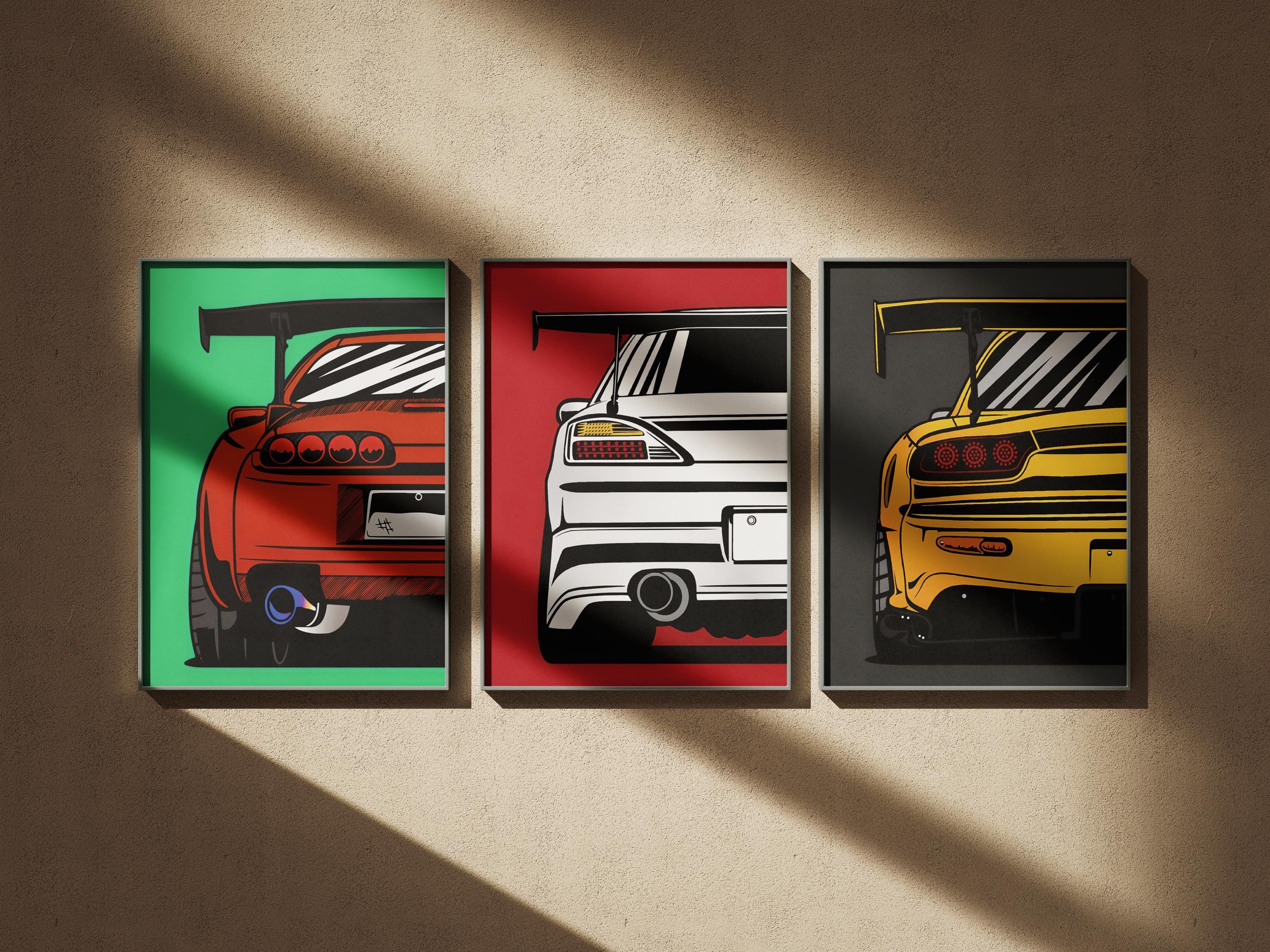 TOP Three Cars Back View 2 , Super Cars, Japanese, Toyota, Nissan ...