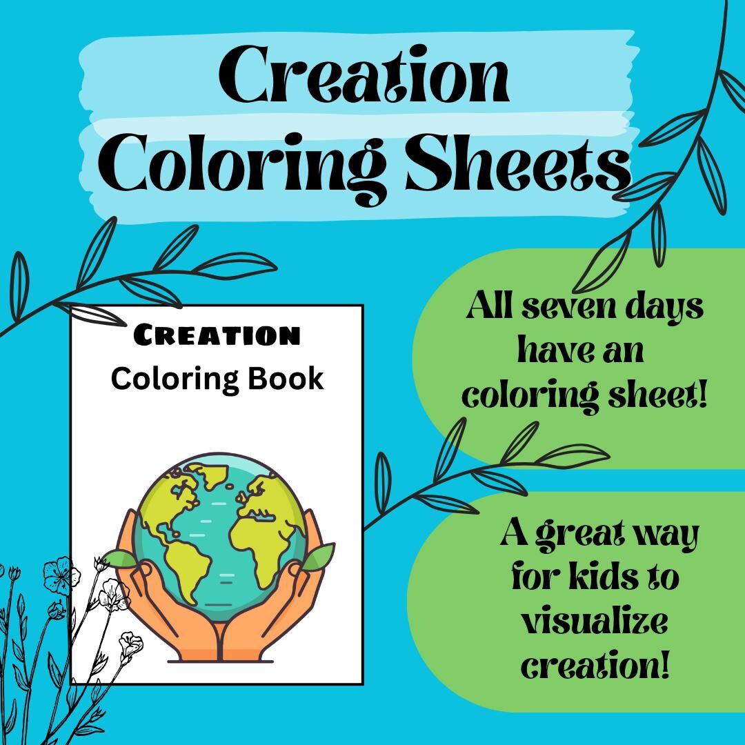 Creation Coloring Book - Children's Church - Etsy