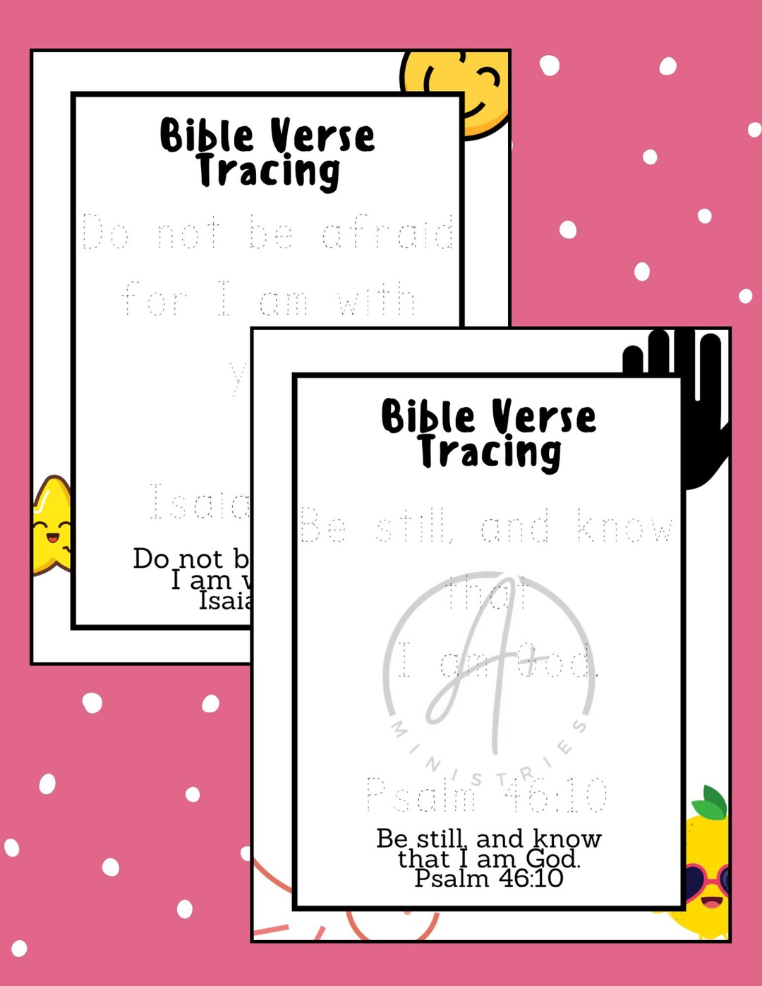 Bible Verse Tracing Worksheets Children's Church - Etsy