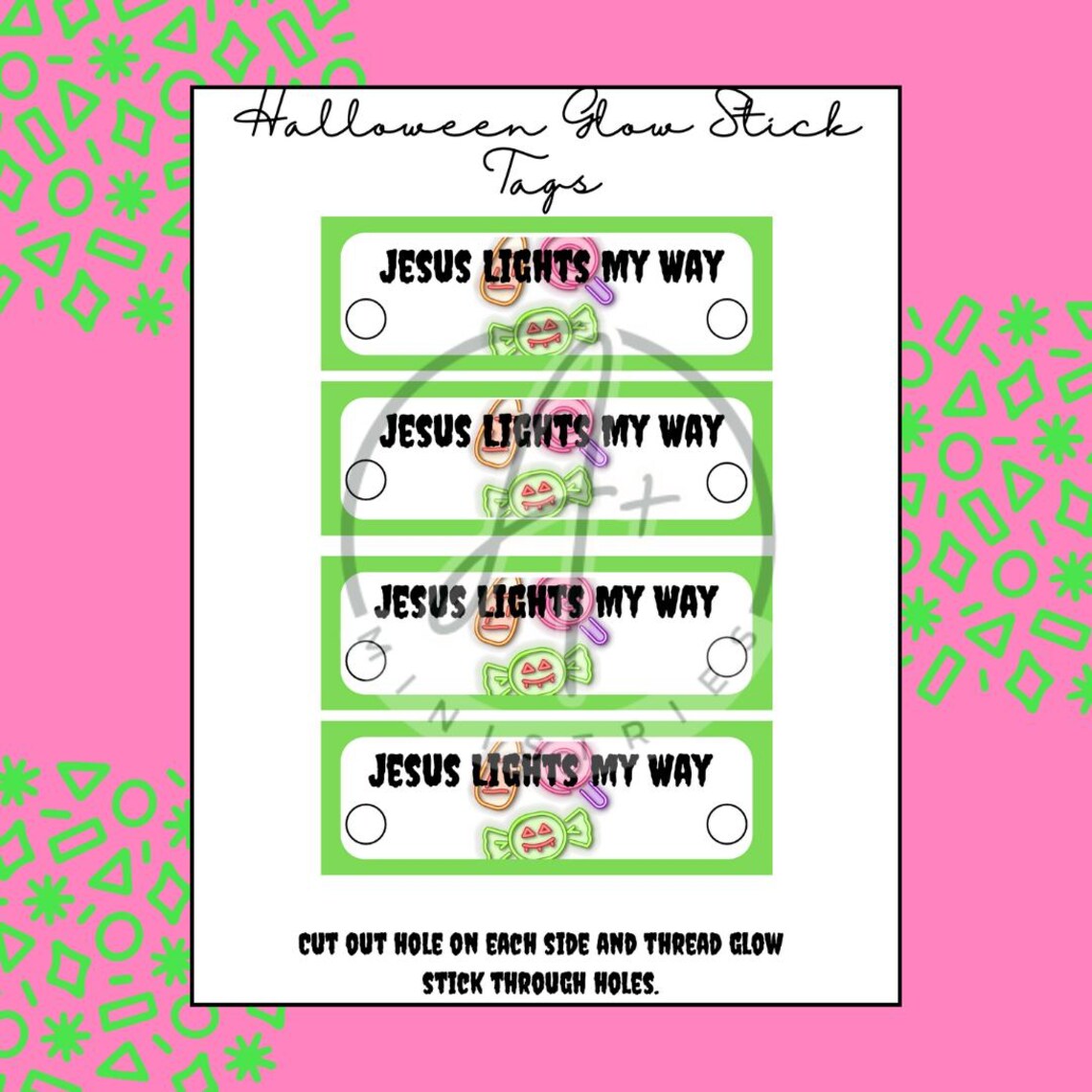 Halloween Glow Stick Tags - Etsy