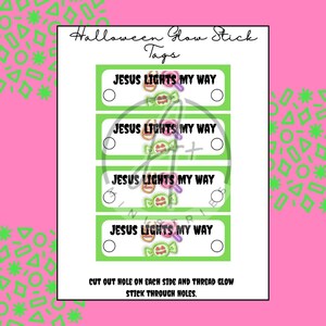 Halloween Glow Stick Tags - Etsy