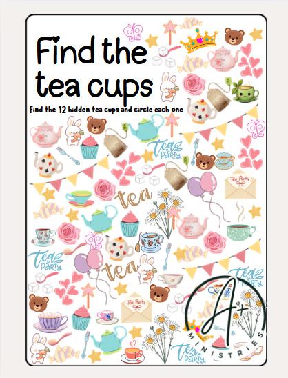 Tea Party Activity Sheets for Kids - Etsy