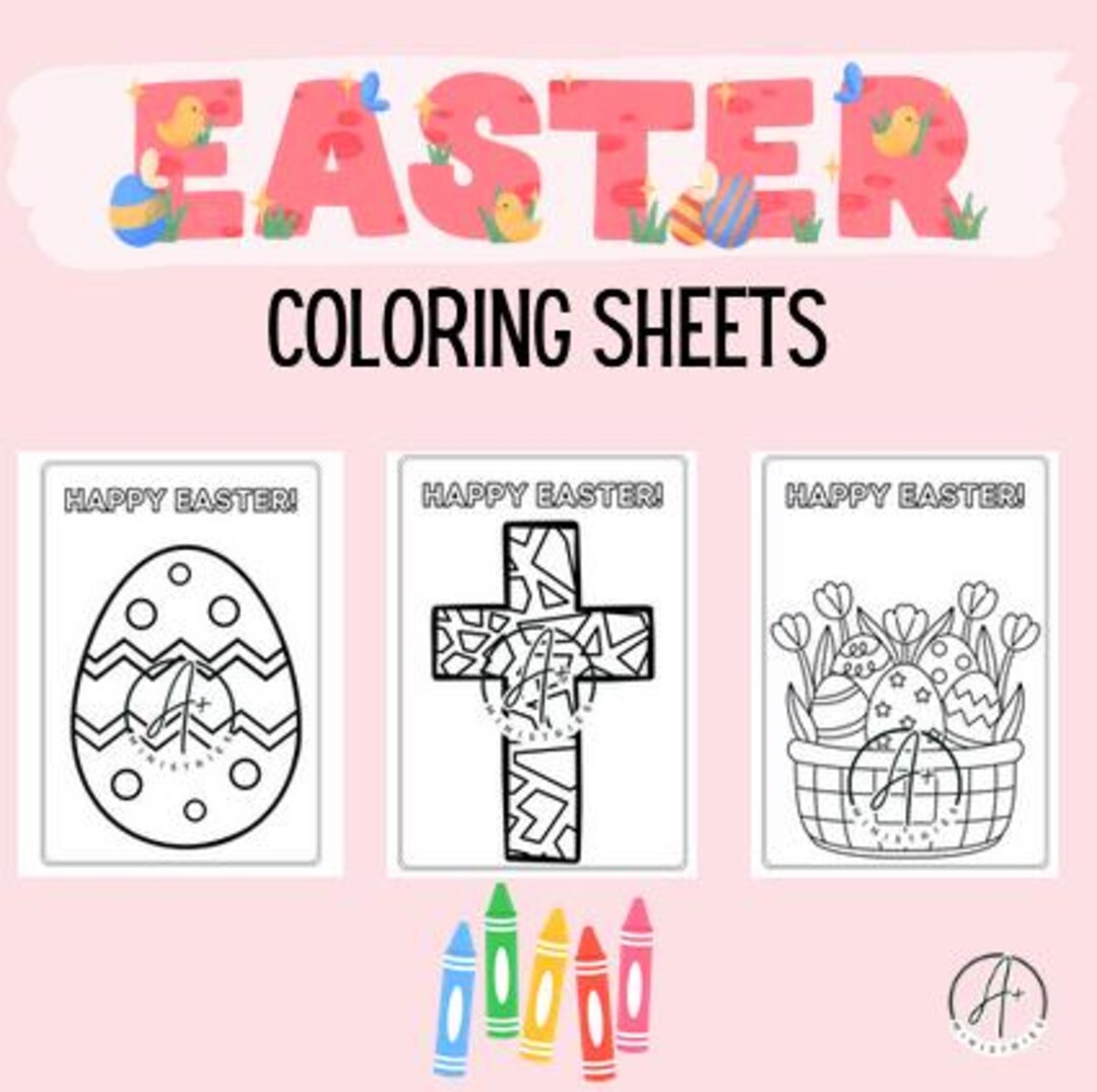 Easter Coloring Sheets - Etsy