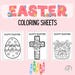 Easter Coloring Sheets - Etsy