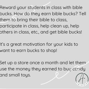 Bible Bucks for Children's Church - Etsy