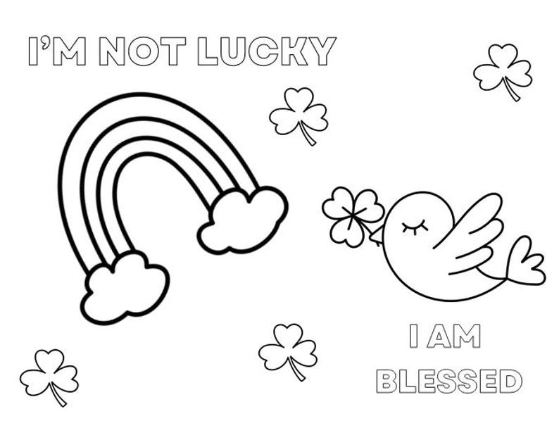 I Am Blessed Coloring Sheets - Etsy