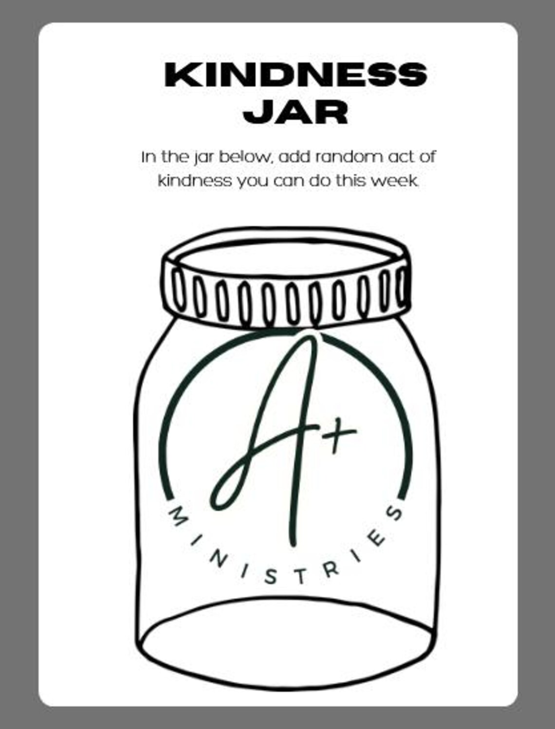 Kindness Jar Activity for Kids - Etsy