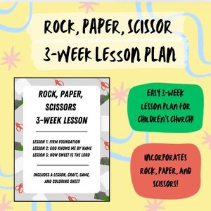 3 Week Kids Church Curriculum - Rock Paper Scissors - Etsy