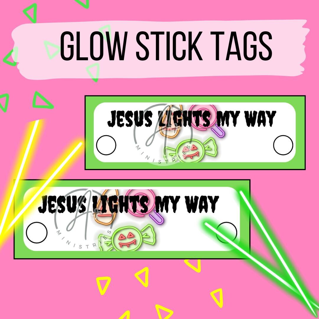 Halloween Glow Stick Tags - Etsy
