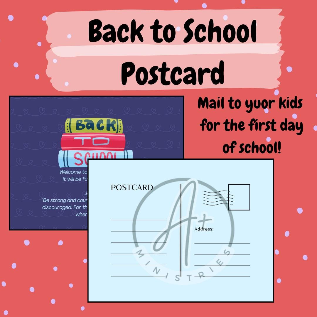 Back to School Postcard - Children's Church - Etsy