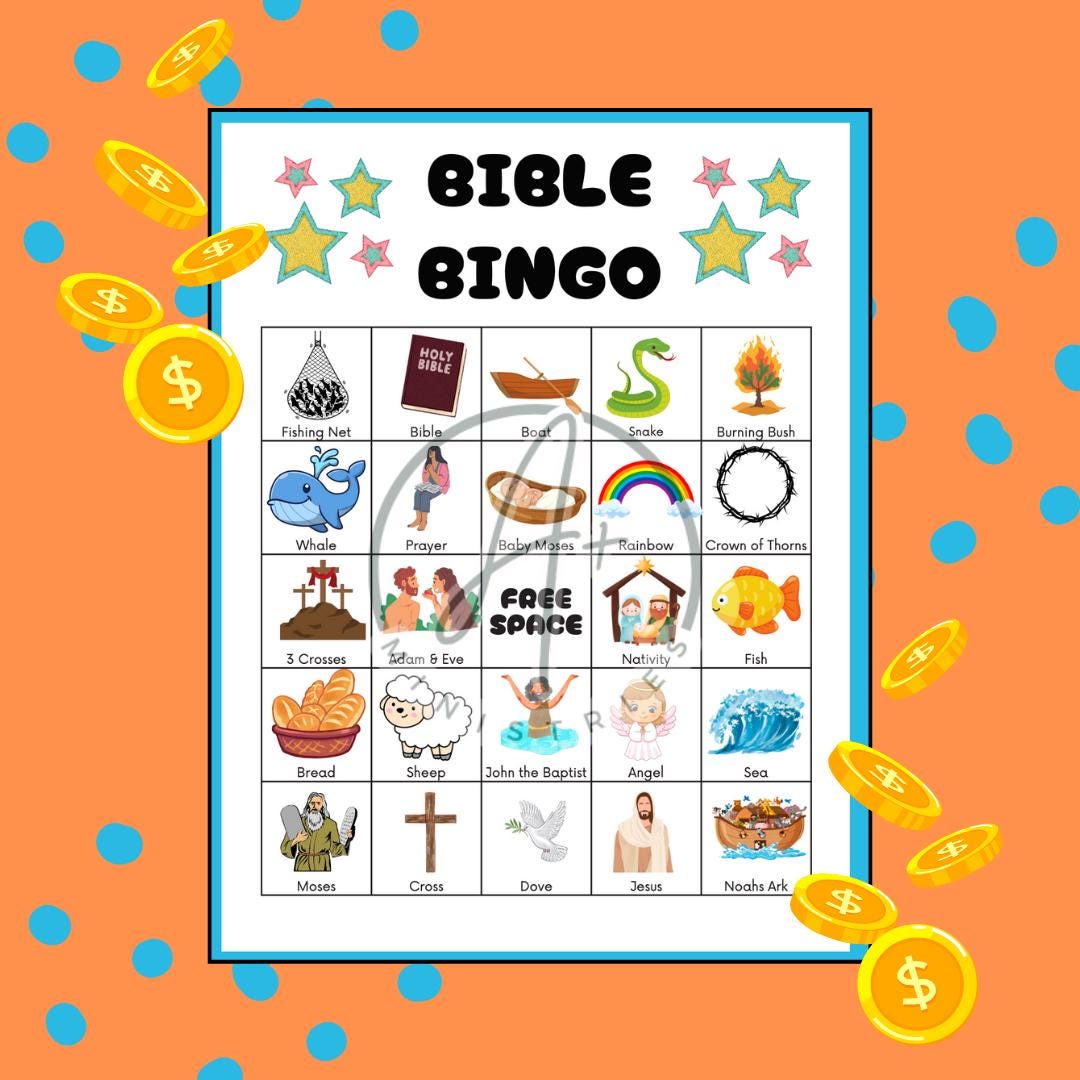 Bible Bingo - Children's Church - Etsy