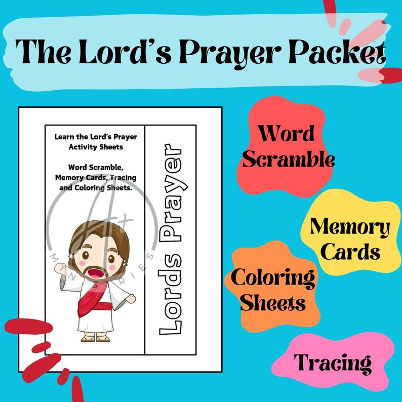 Lord's Prayer Activity Sheets - Children's Church - Etsy