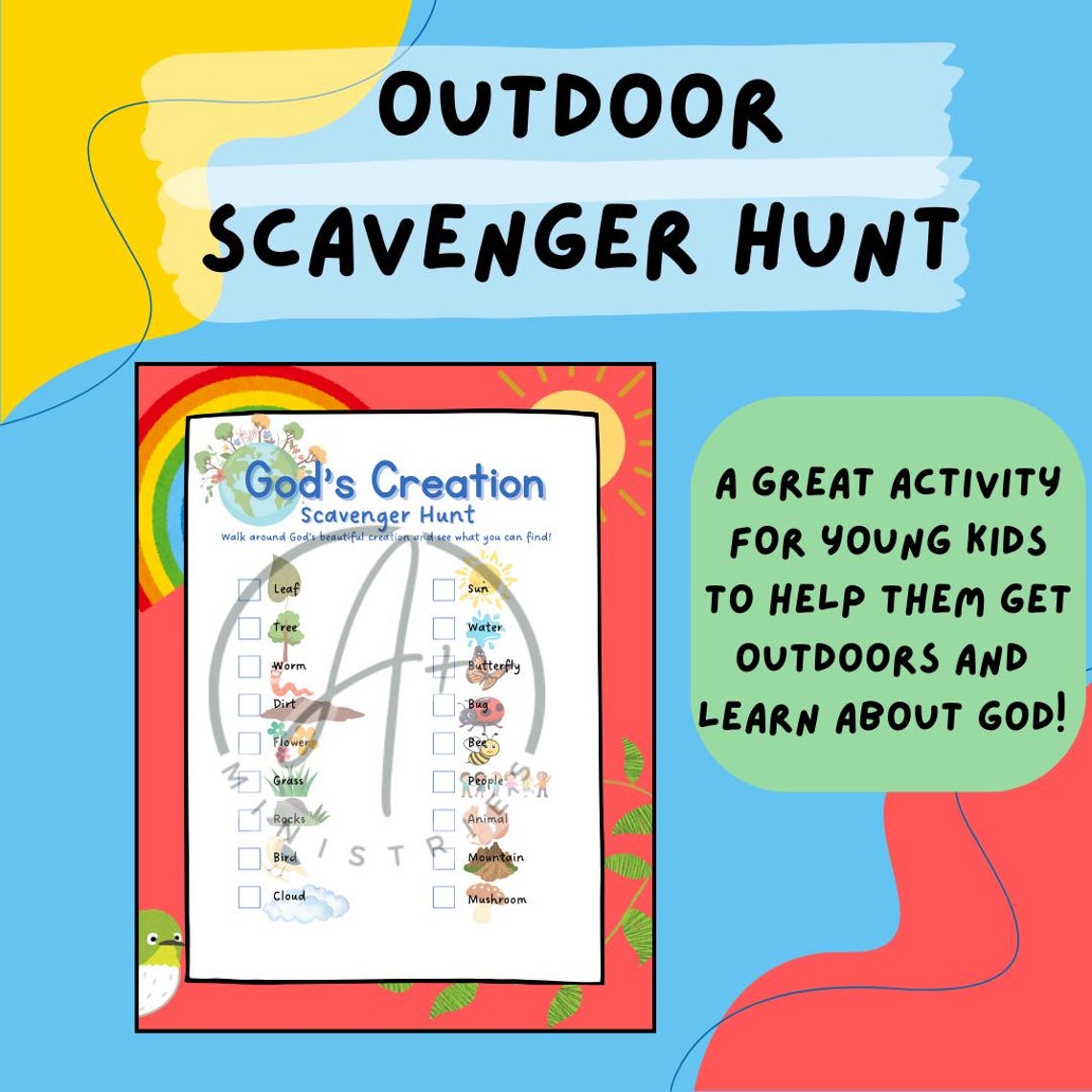 God's Creation Scavenger Hunt - Children's Church - Etsy