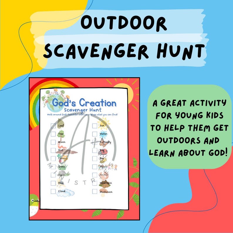 God's Creation Scavenger Hunt - Children's Church - Etsy