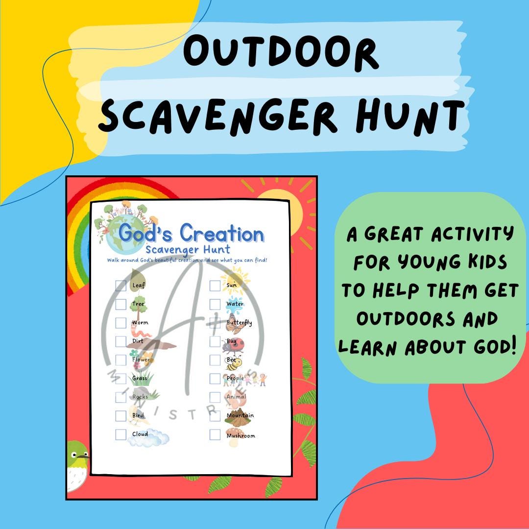 God's Creation Scavenger Hunt - Children's Church - Etsy