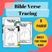 Bible Verse Tracing Worksheets - Children's Church - Etsy