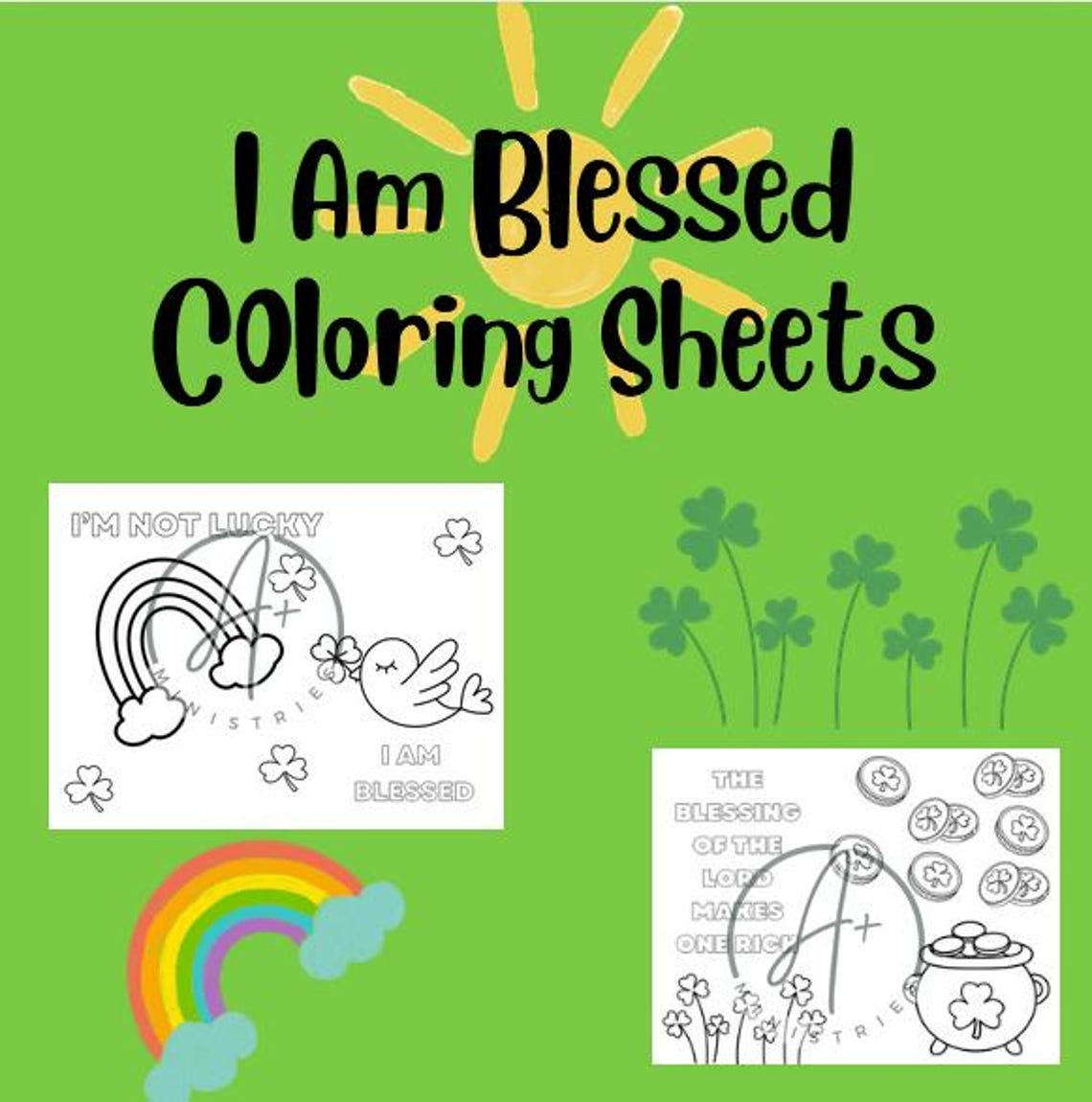 I Am Blessed Coloring Sheets - Etsy