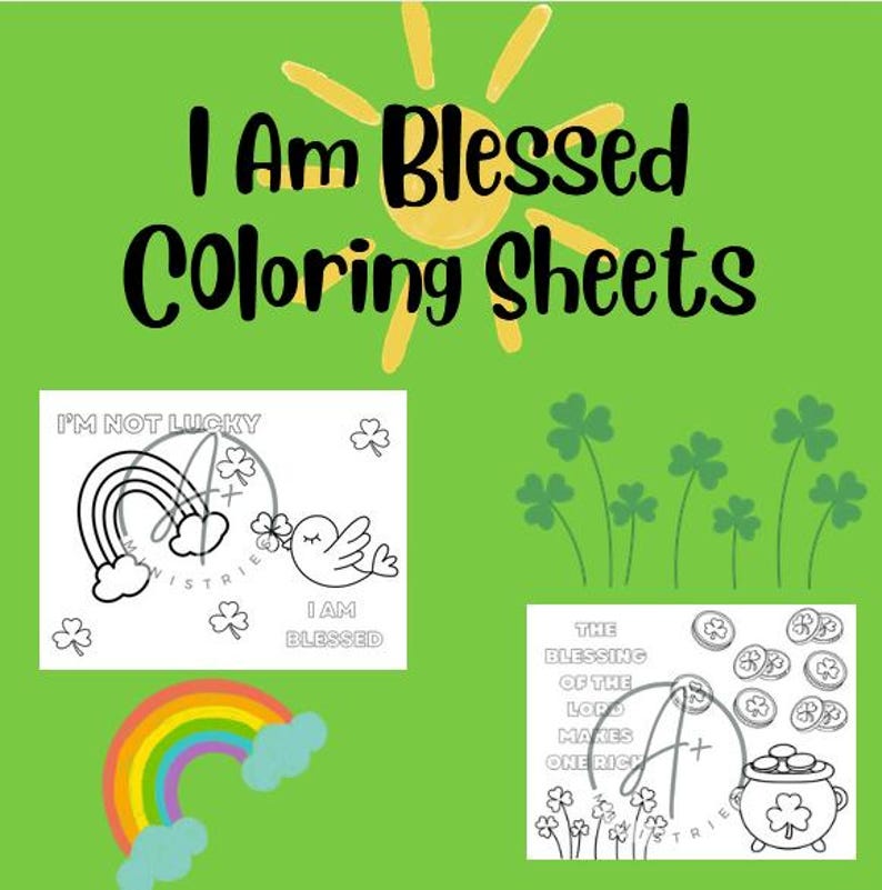 I Am Blessed Coloring Sheets - Etsy