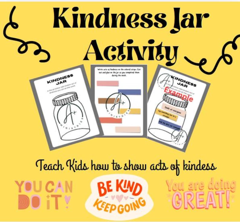Kindness Jar Activity for Kids - Etsy