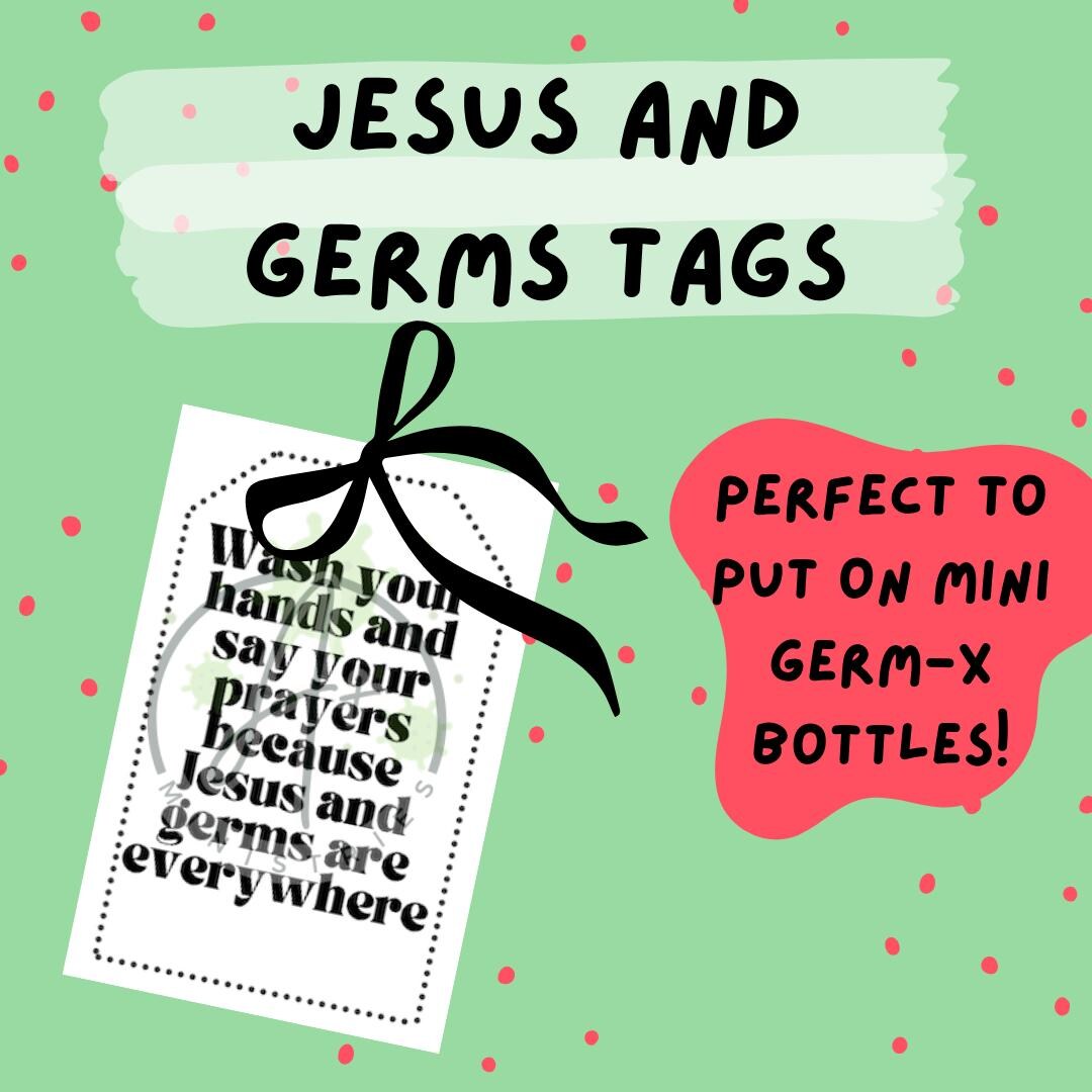Germs and Jesus Tags - Children's Church - Etsy