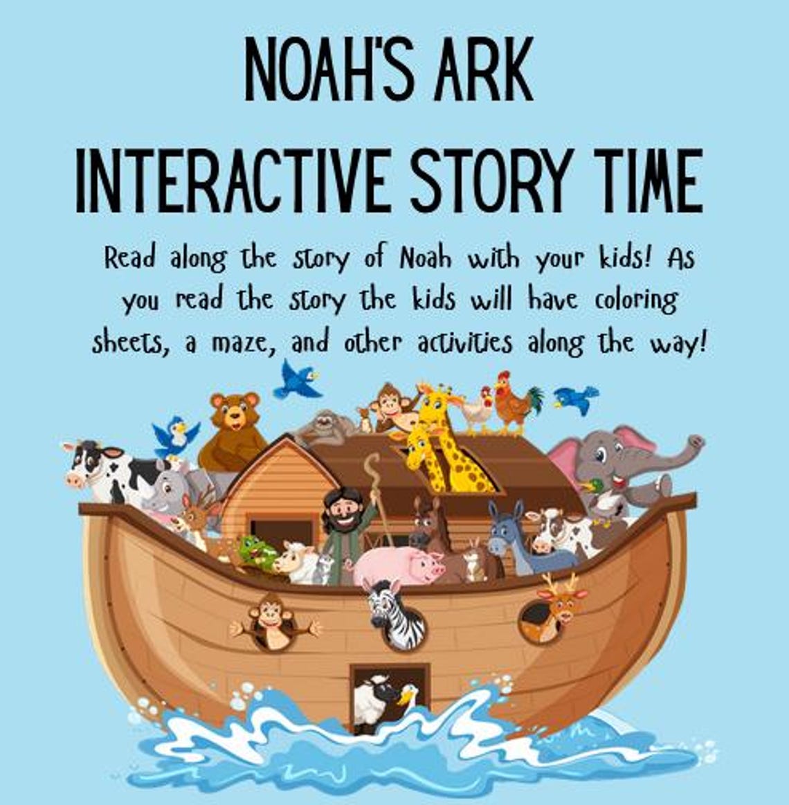 Noah's Ark Interactive Story Time - Etsy