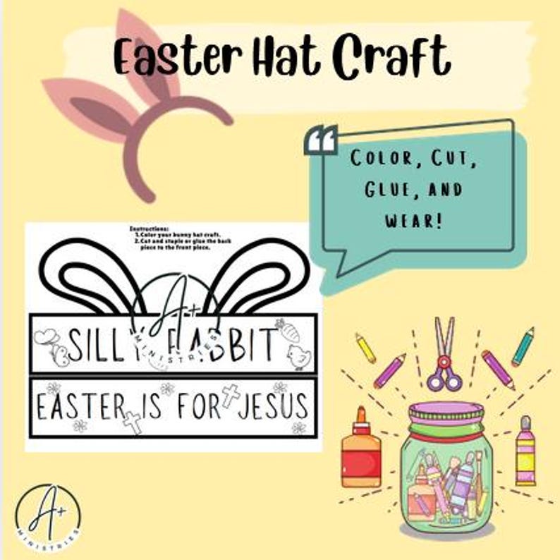 Easter Bunny Hat - Easter is for Jesus - Etsy UK