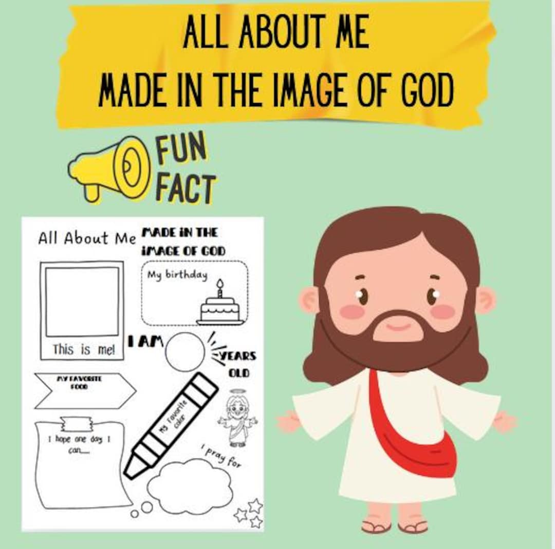 All About Me - Made in the Image of God - Etsy