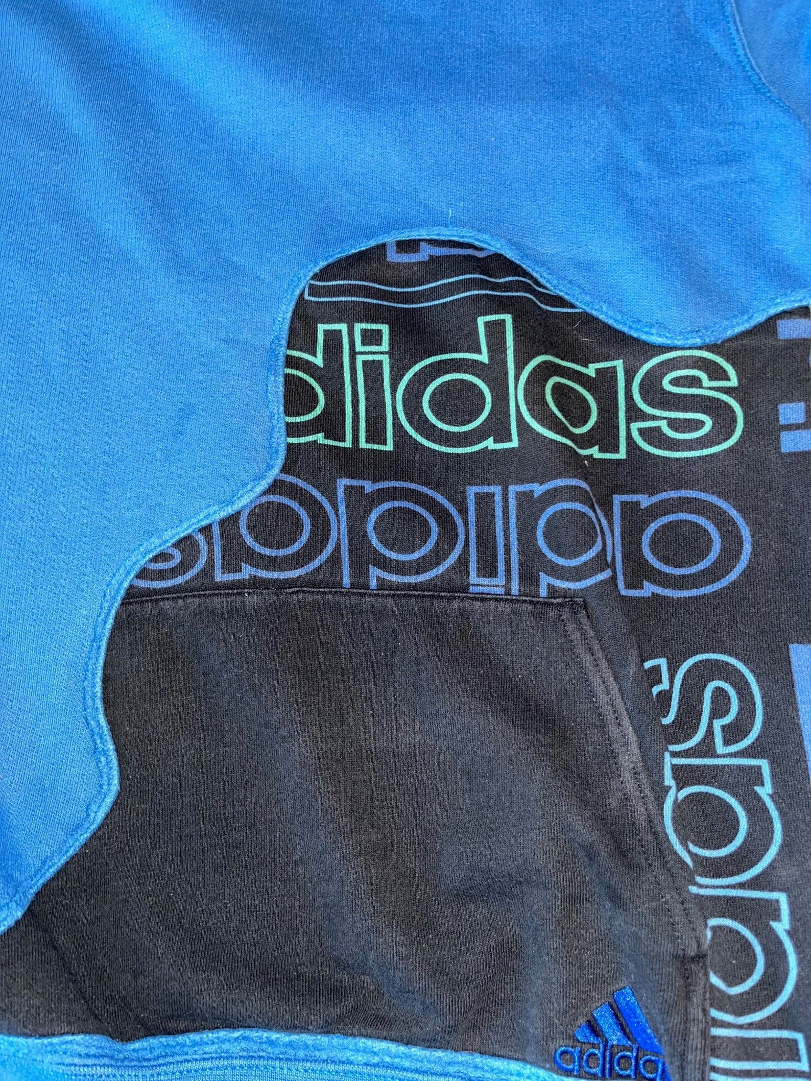 Adidas Wavy Rework Upcycled Sweatshirt Sz L - Etsy