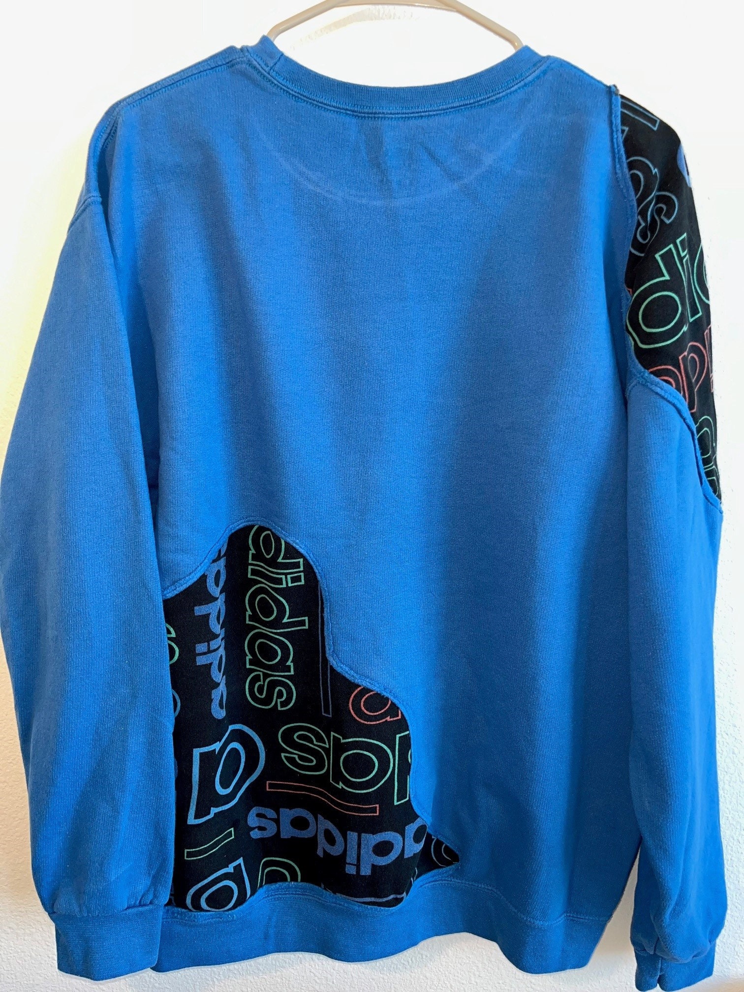 Adidas Wavy Rework Upcycled Sweatshirt Sz L - Etsy