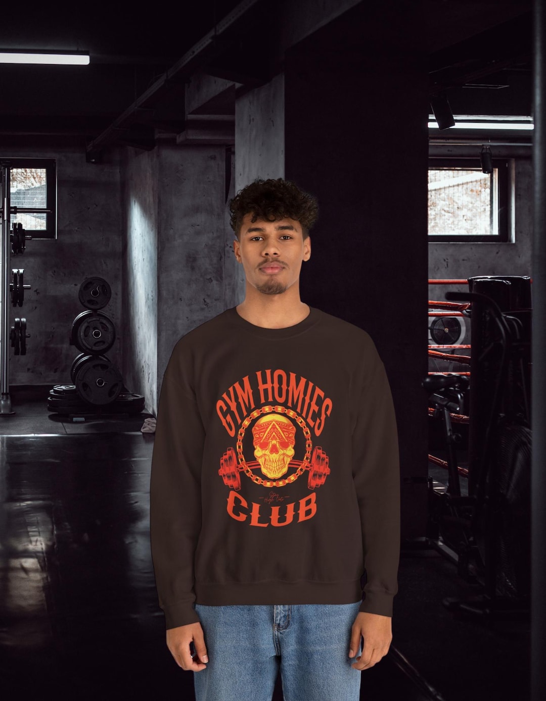 Gym Homies Club Chicano Powerlifting Sweatshirt - Etsy