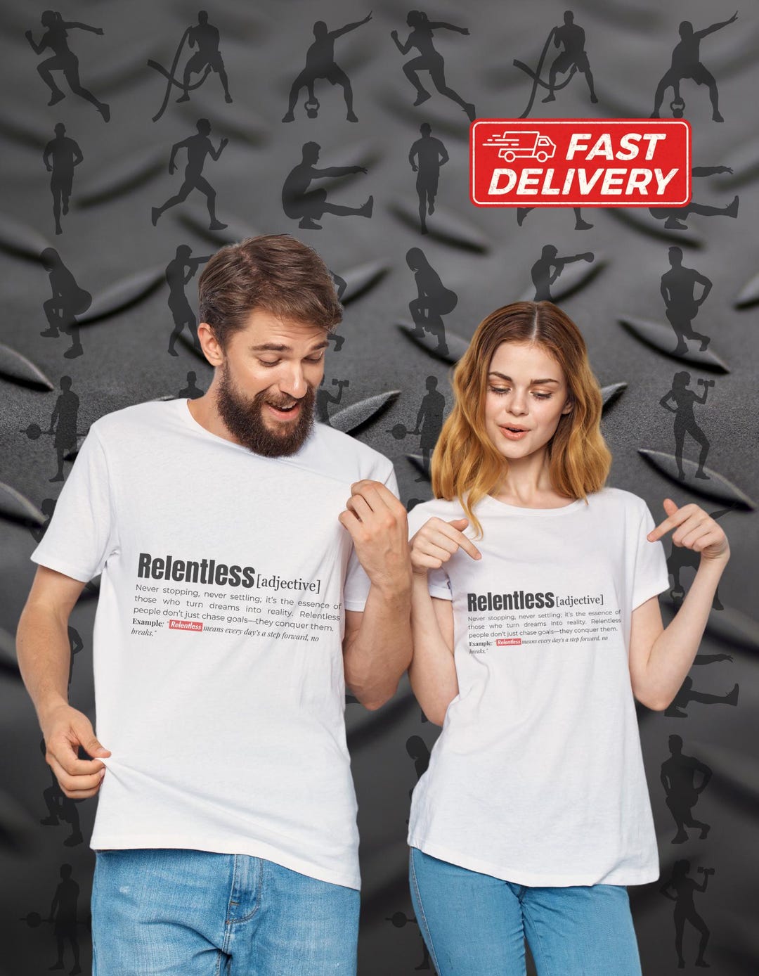 Relentless Definition T-shirt, Driven Life Tee, Motivational Quote ...