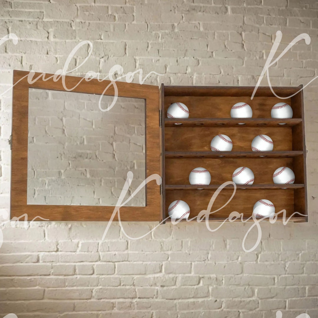 Baseball Ball Display Case, Baseball Ball Holder, Baseball Ball Cabinet ...