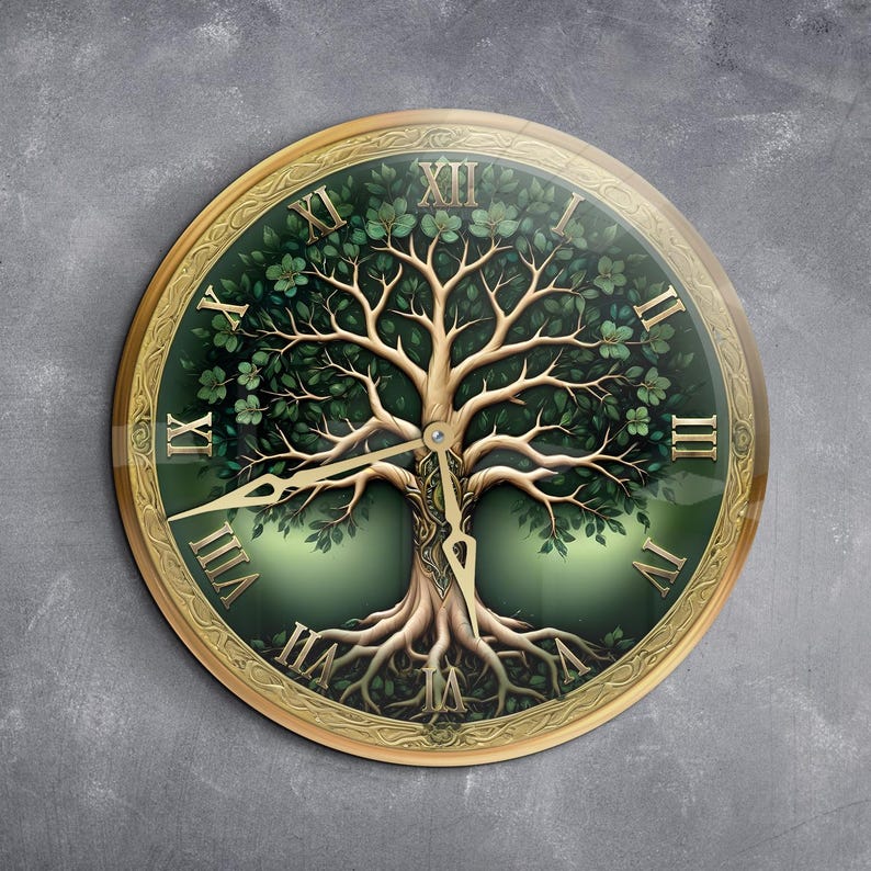 Tree of Life Wall Clock, Celtic Tree Clock, Decorative Wooden Clock ...