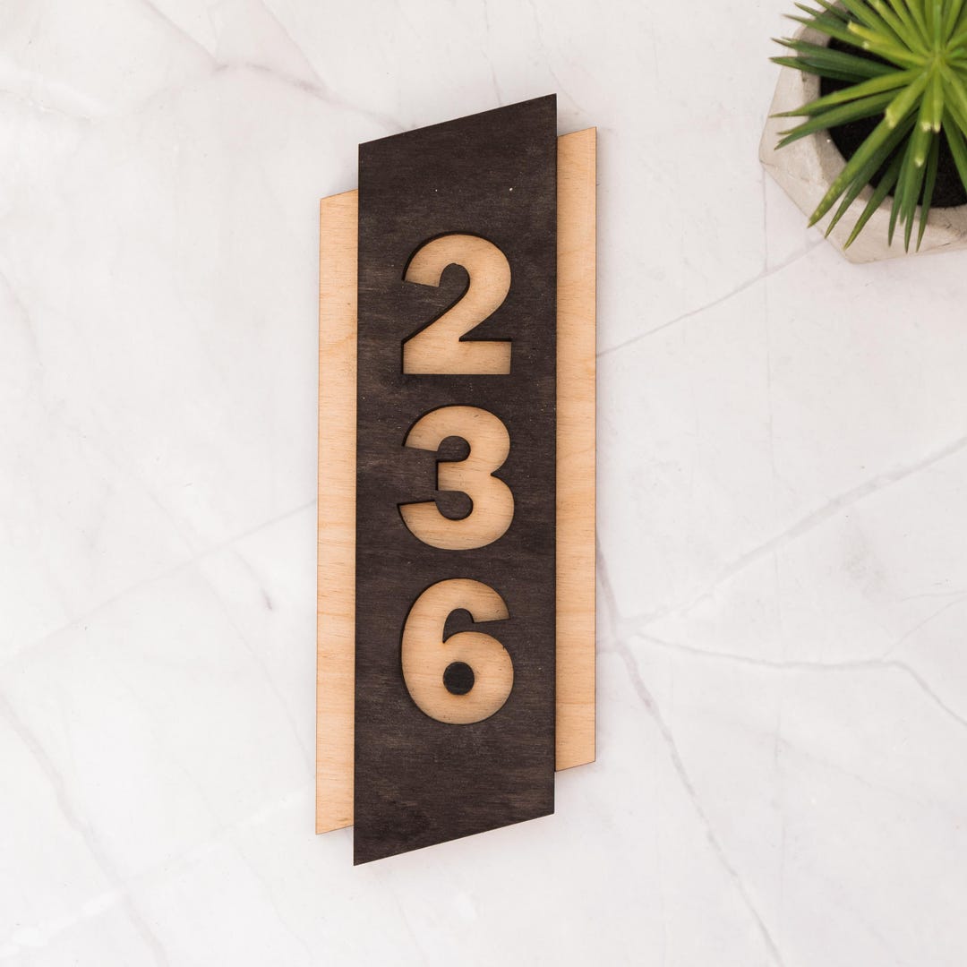 Custom Apartment Number Sign,modern Wooden Room Number Plaque,suite ...
