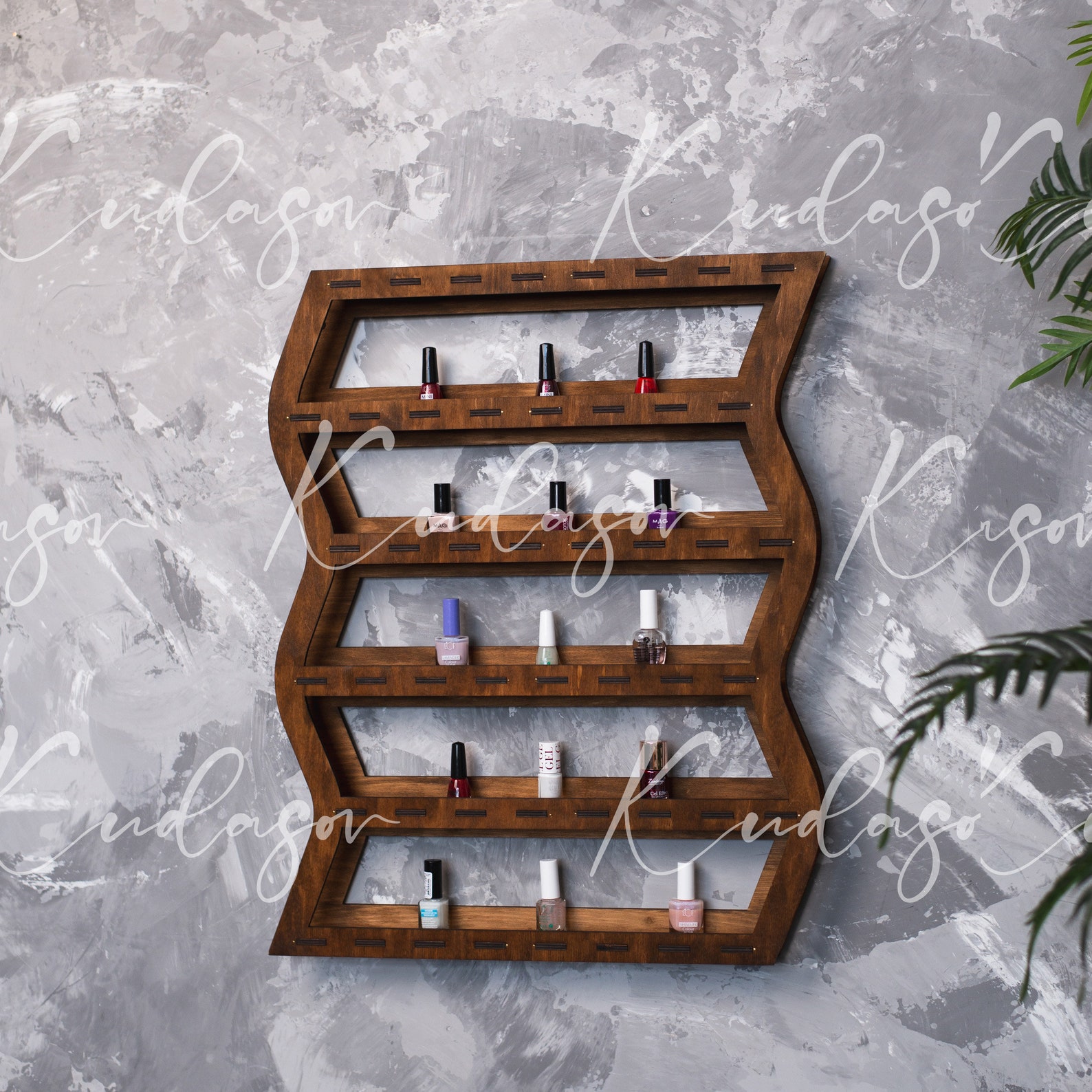 Nail Polish Rack Wall Mount, Nail Polish Shelf, Nail Polish Organizer ...