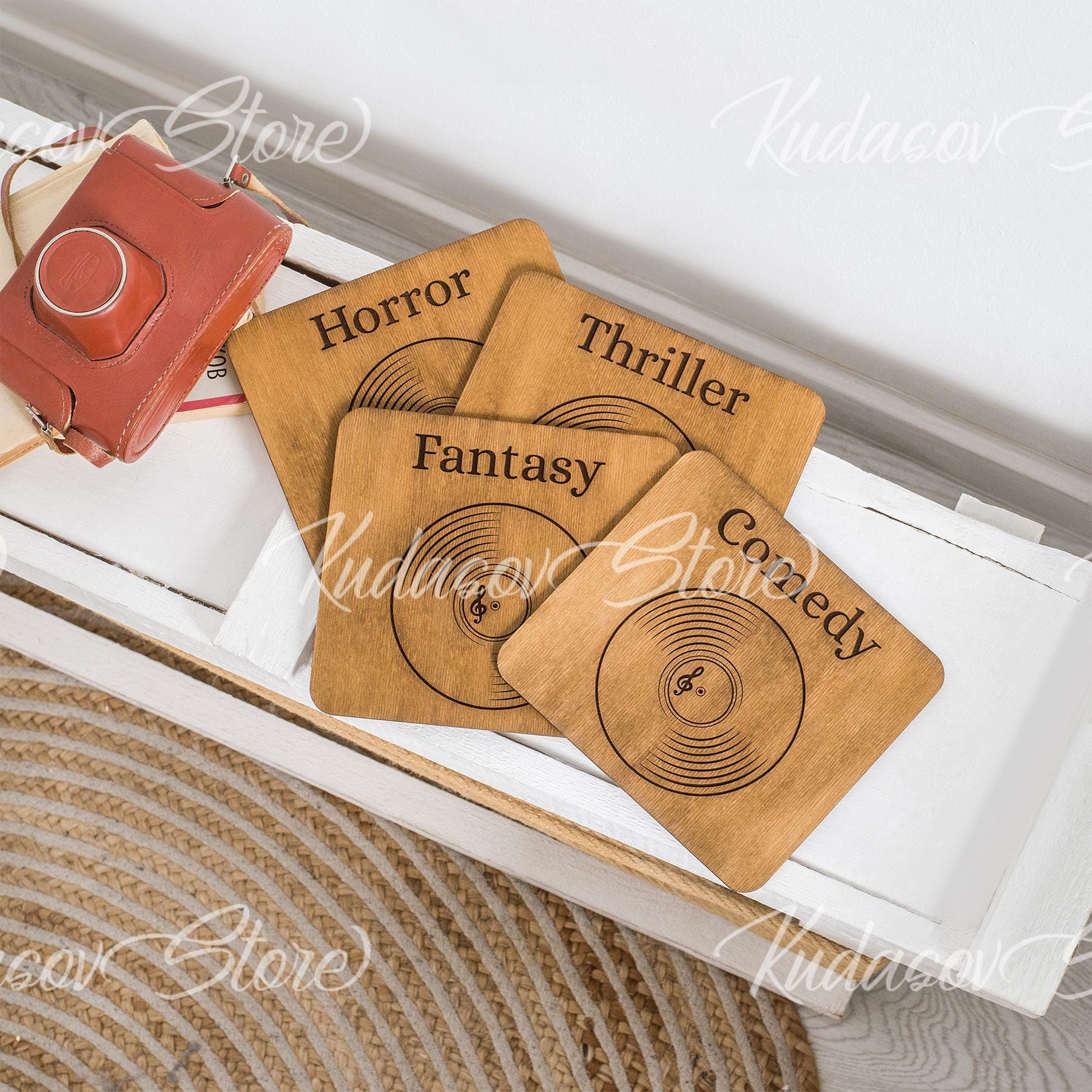 Dvd Dividers Custom, Dvd Storage Dividers, Movie Genre Dividers, Wood ...