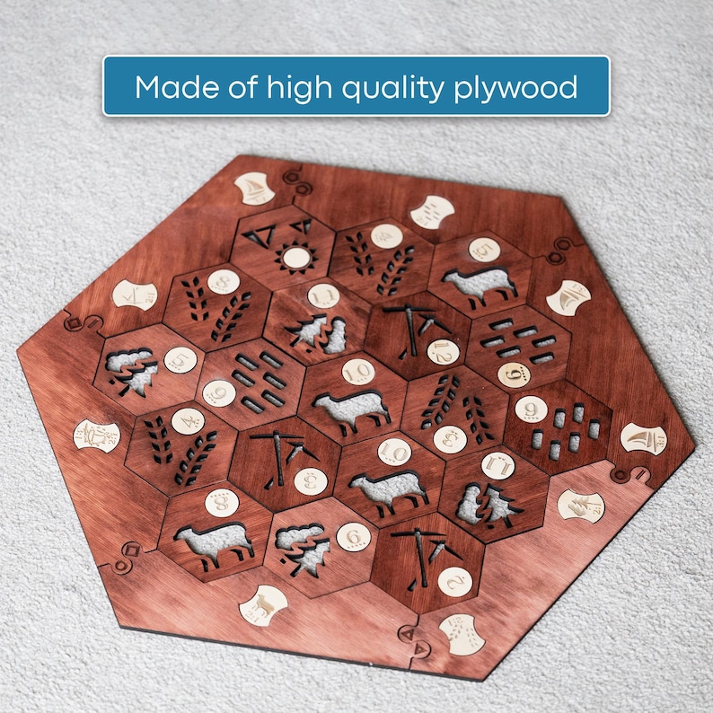 Catan Custom Board,catan Wooden Board,catan Deluxe Board,catan Hex ...