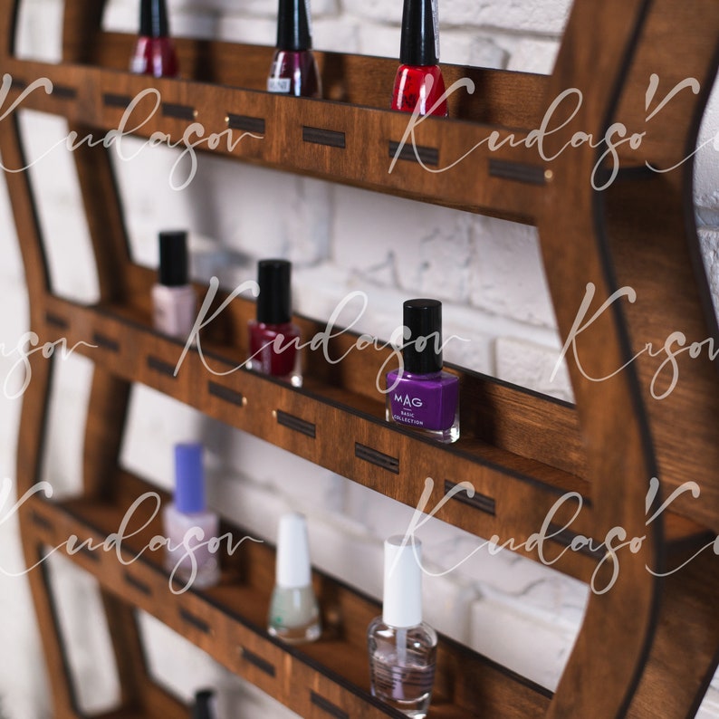 Nail Polish Rack Wall Mount, Nail Polish Shelf, Nail Polish Organizer ...
