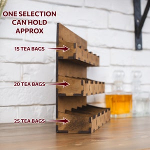Tea Bag Storage Stand, Tea Bag Organizer, Tea Bag Holder for Wall, Tea ...