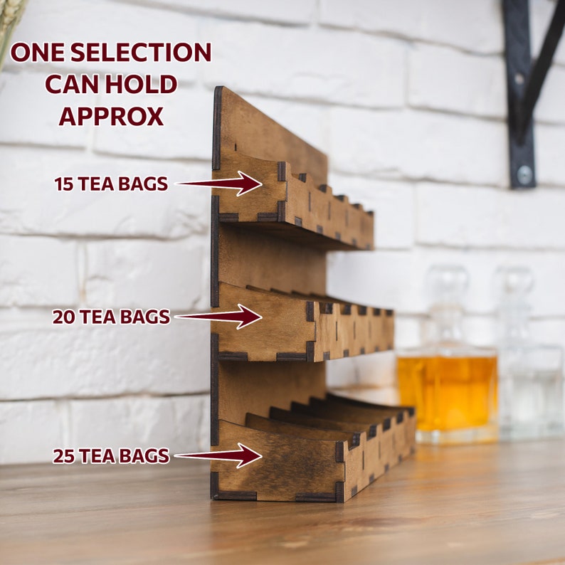 Tea Bag Storage Stand, Tea Bag Organizer, Tea Bag Holder for Wall, Tea ...