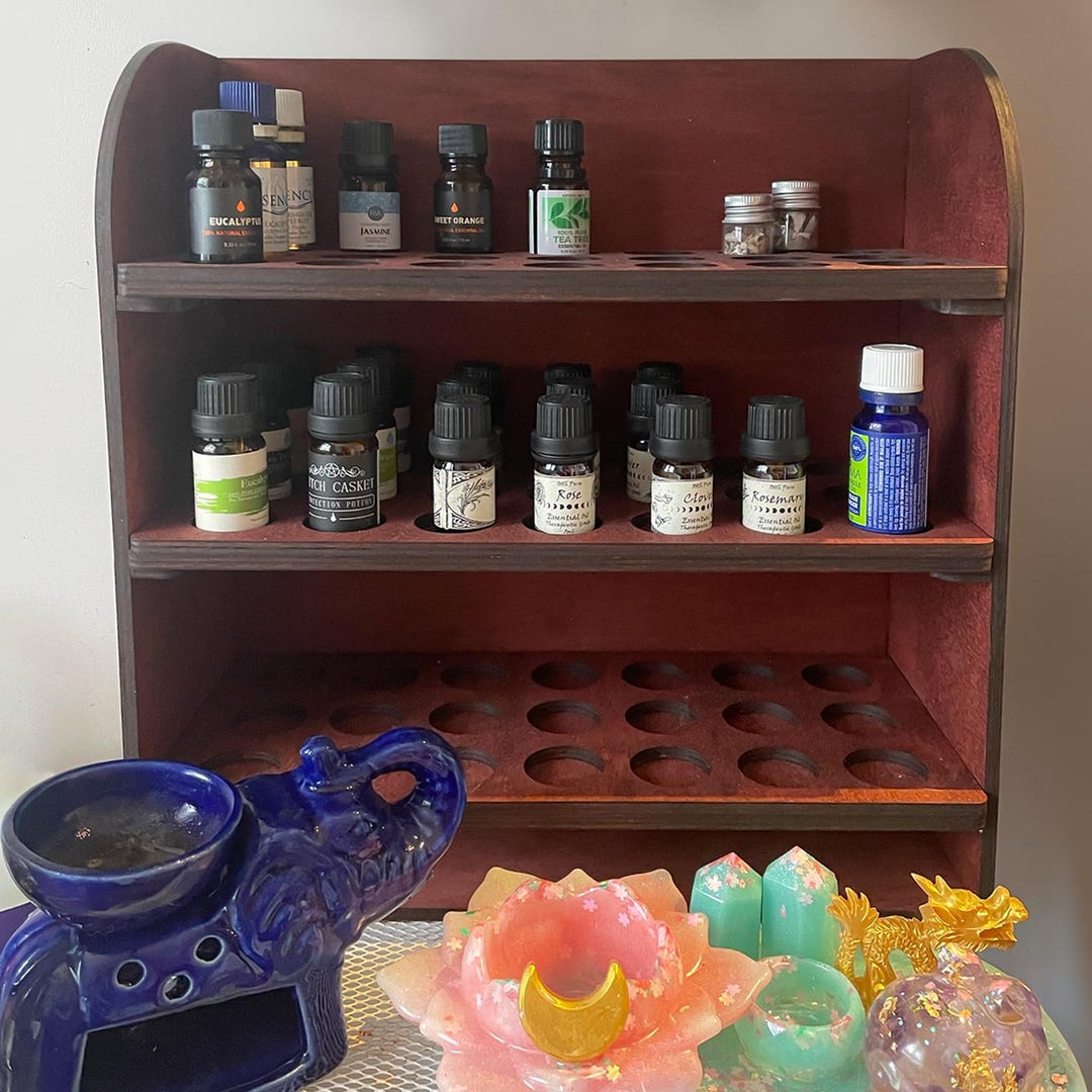 Essential Oil Stand, Essential Oil Rack, Essential Oil Display, Wooden ...
