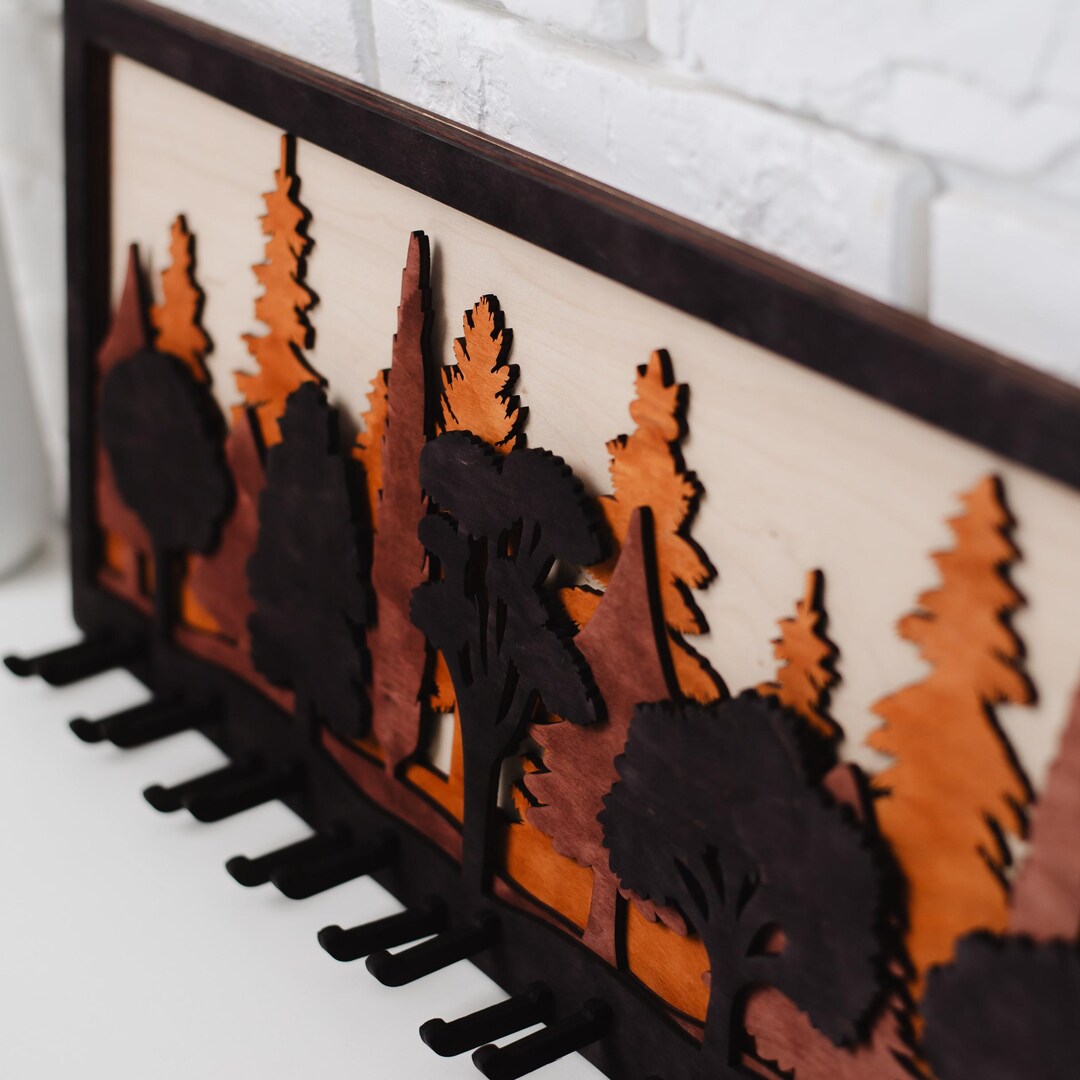 Forest Key Holder, Nature Key Holder, Key Hanger for Wall, Unique Key ...