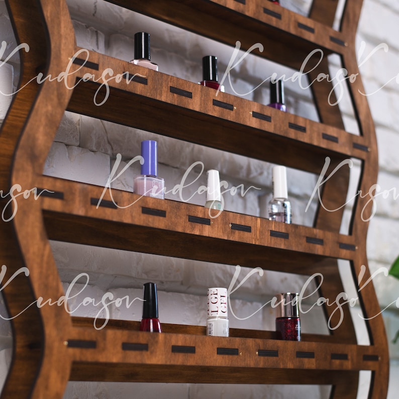 Nail Polish Rack Wall Mount, Nail Polish Shelf, Nail Polish Organizer ...