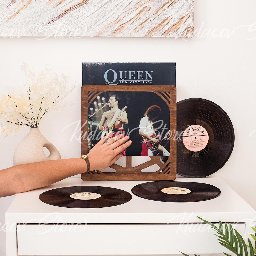 Vinyl Record Frame, Wood Vinyl Frame, Wall Record Rack, Lp Wall Mount ...
