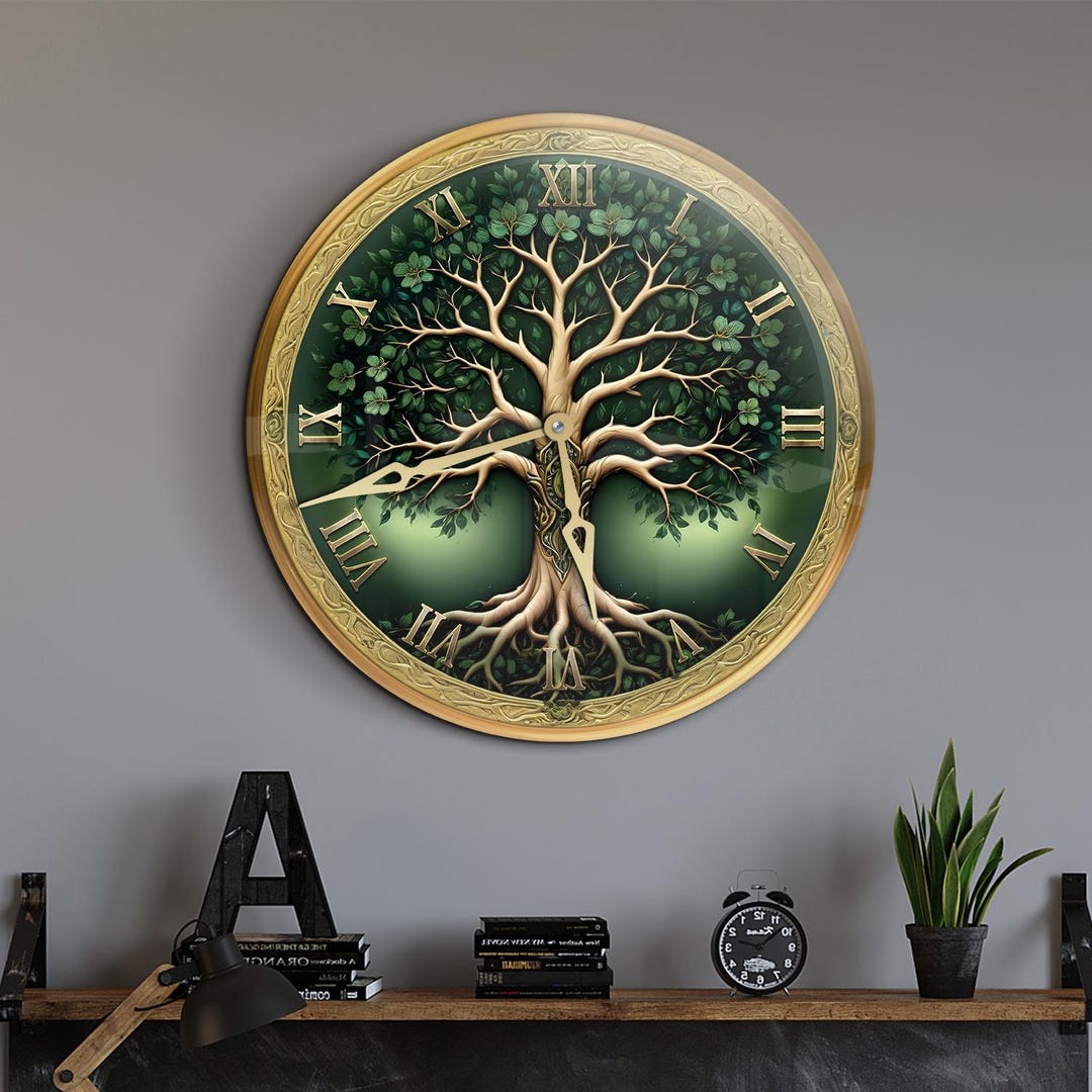 Tree of Life Wall Clock, Celtic Tree Clock, Decorative Wooden Clock ...