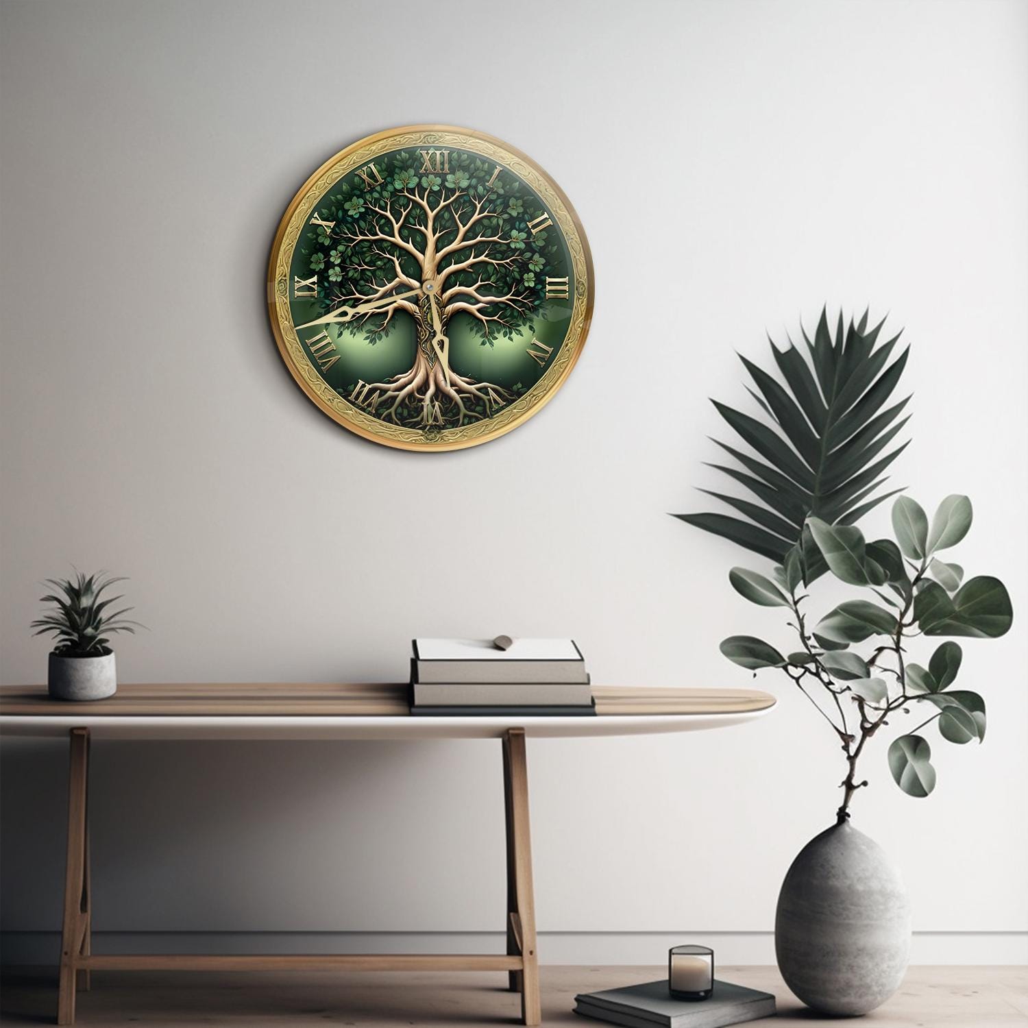 Tree of Life Wall Clock, Celtic Tree Clock, Decorative Wooden Clock ...