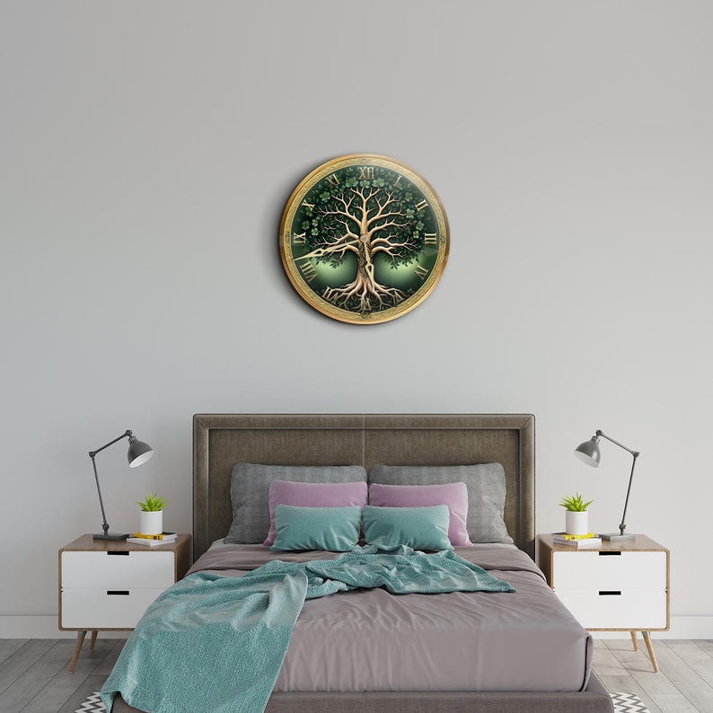 Tree of Life Wall Clock, Celtic Tree Clock, Decorative Wooden Clock ...