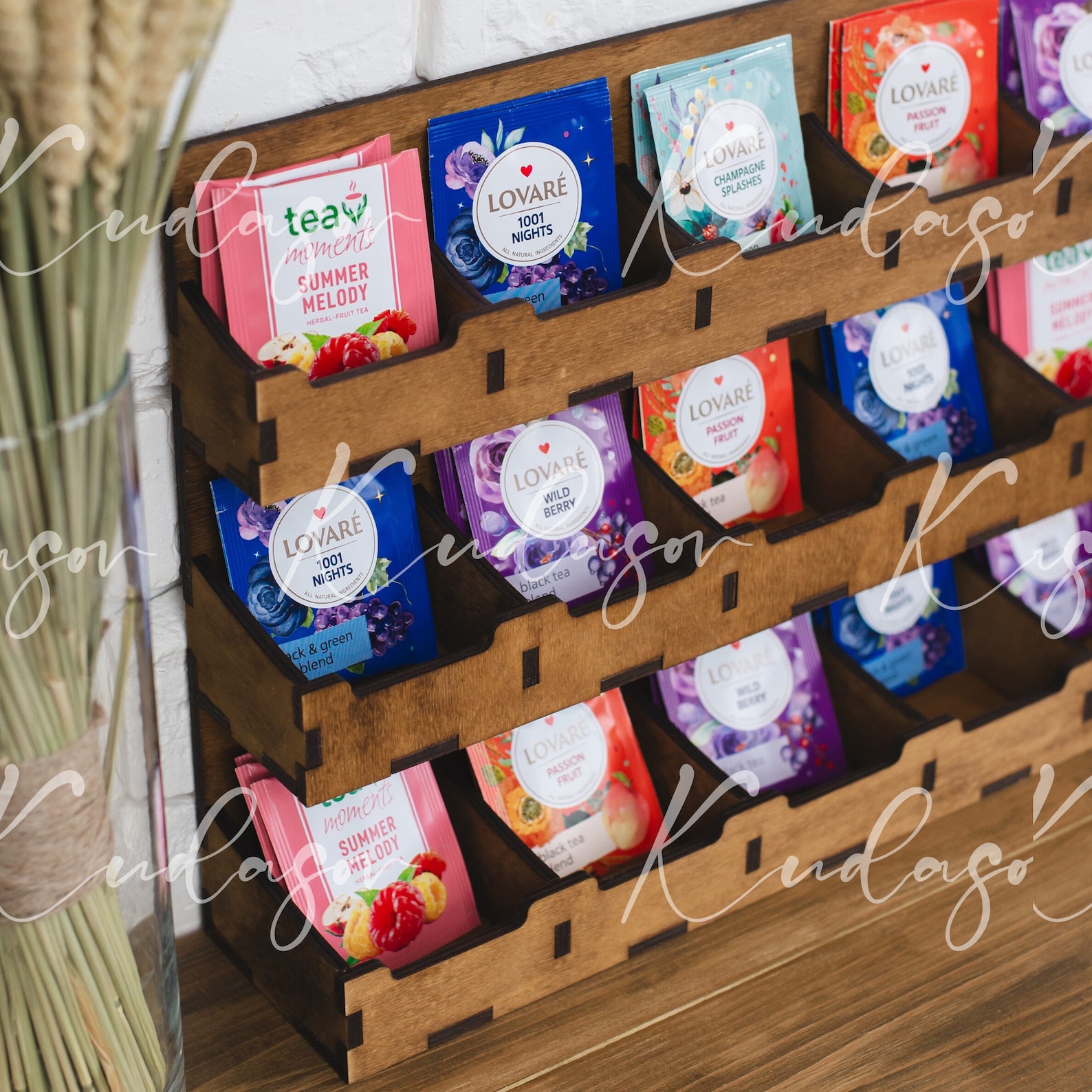 Tea Bag Storage Stand, Tea Bag Organizer, Tea Bag Holder for Wall, Tea ...