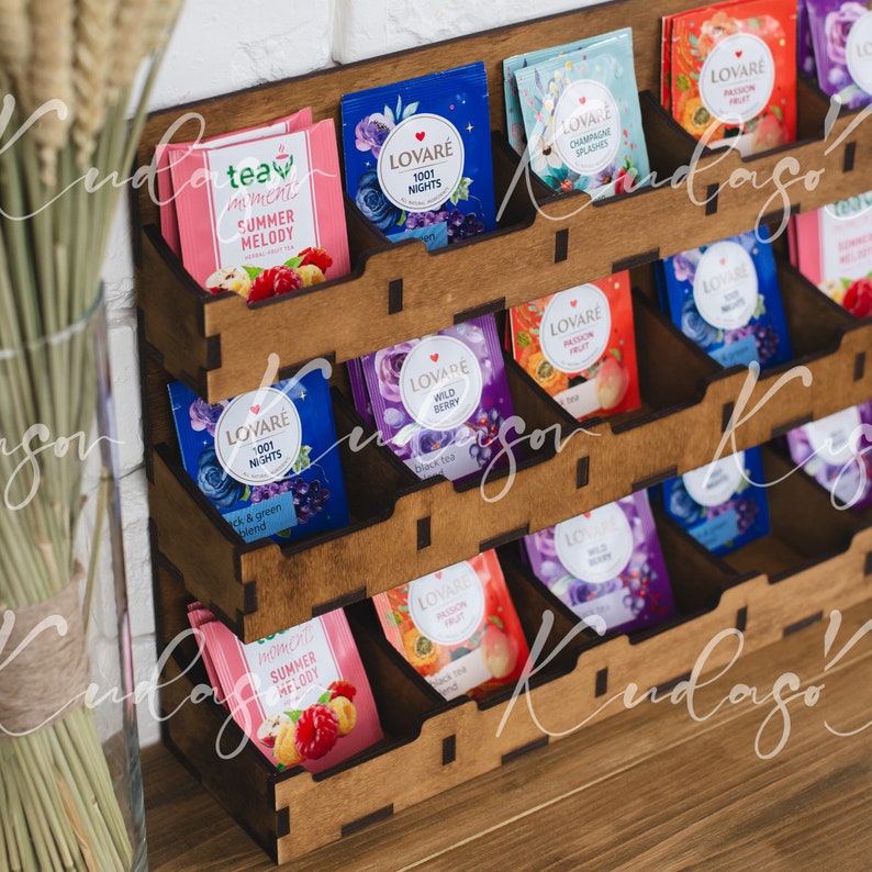 Tea Bag Storage Stand, Tea Bag Organizer, Tea Bag Holder for Wall, Tea ...