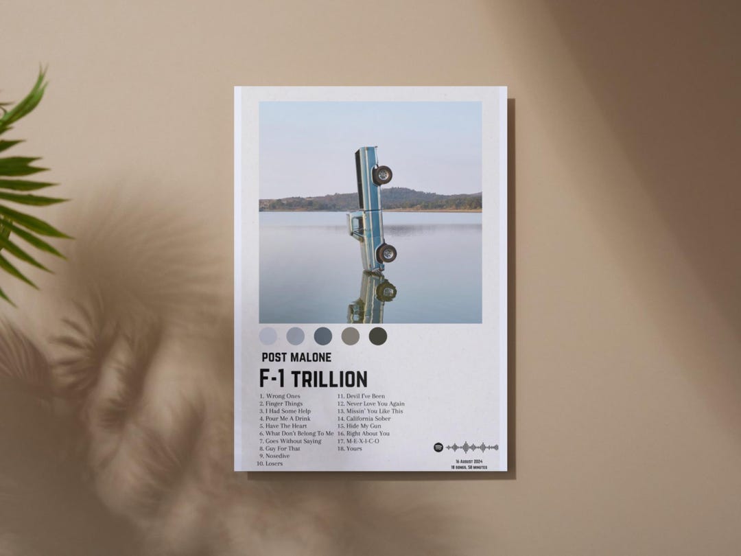 Post Malone F1 Trillion Printable Poster - Etsy